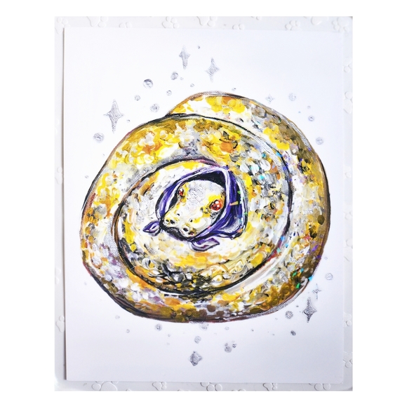 Art | Python Snake Art Poster Holographic Snake Watercolor Illustration ...